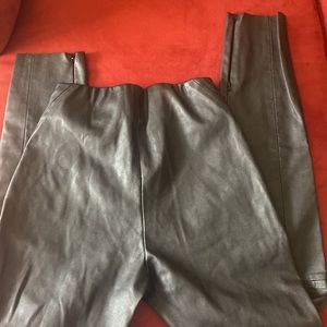 Zara | Pants & Jumpsuits | Zara Basics Pleather Leggings | Poshmark
